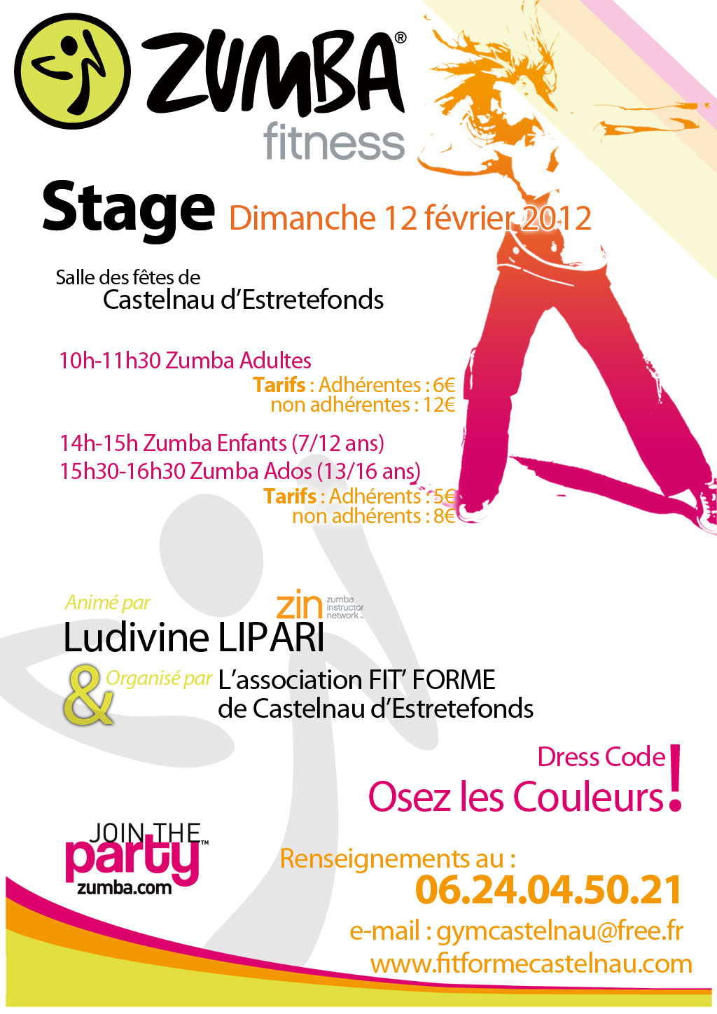 Stage zumba le dimanche 12 fevrier a castelnau d estretefonds – Cours ...